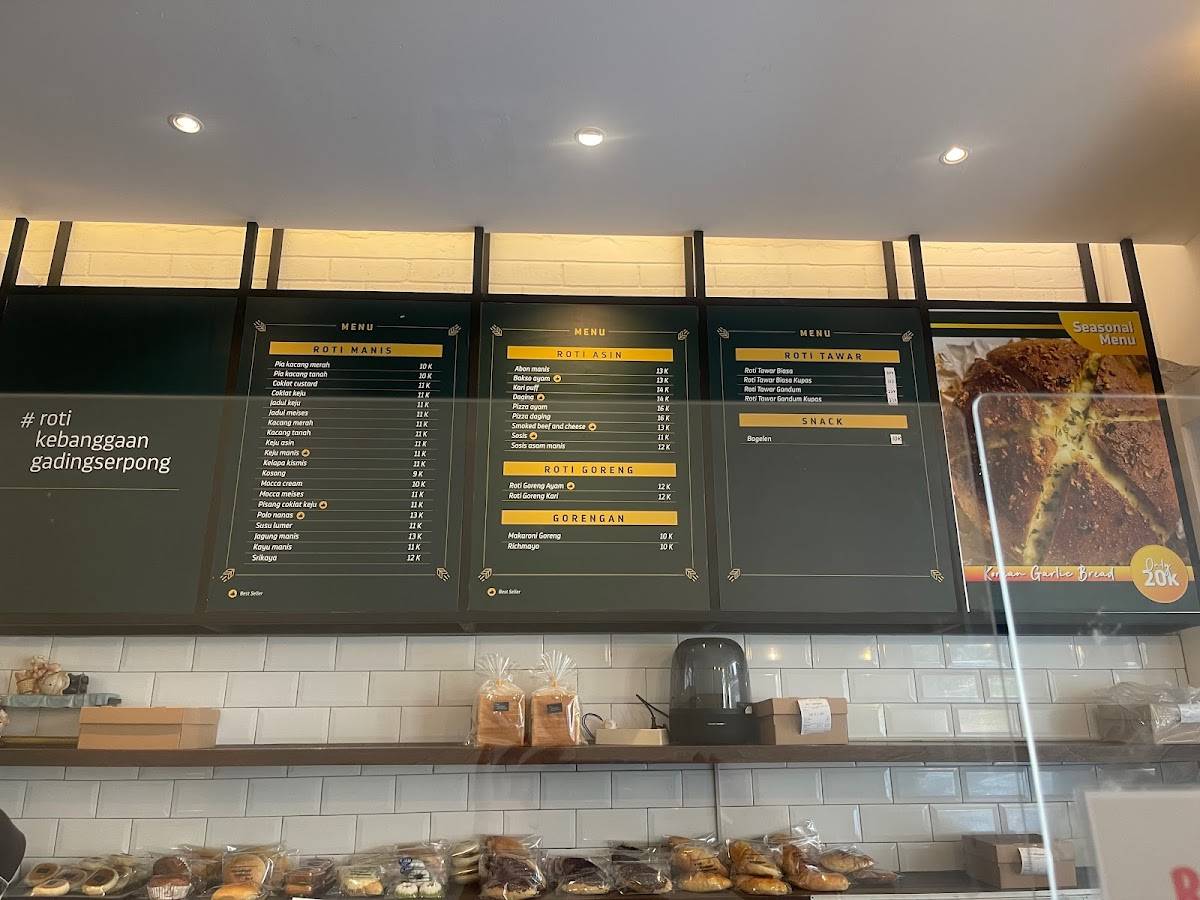 Menu at Roti Kebanggaan Gading Serpong Beryl restaurant, Cihuni
