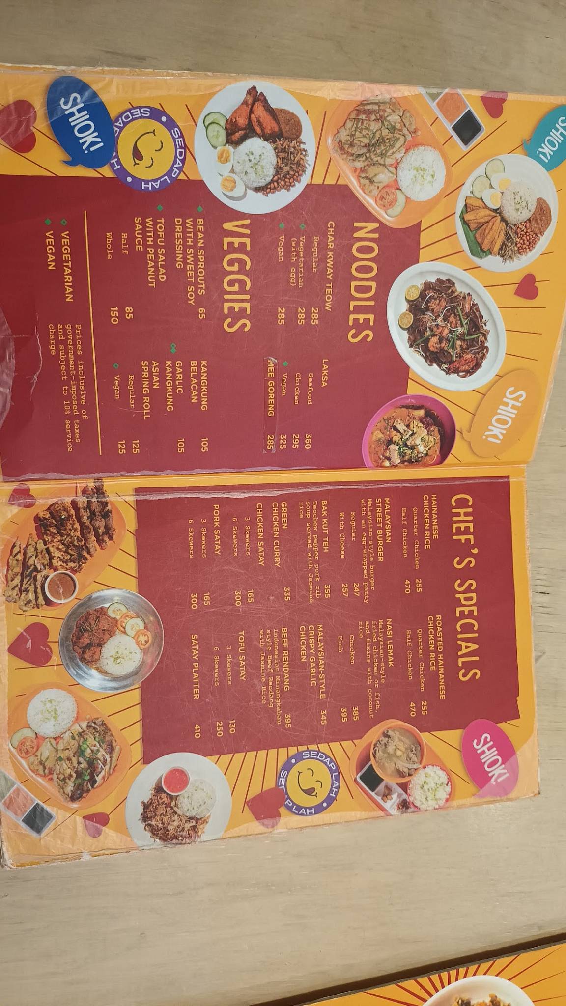 Menu at Roti Shop restaurant, Makati