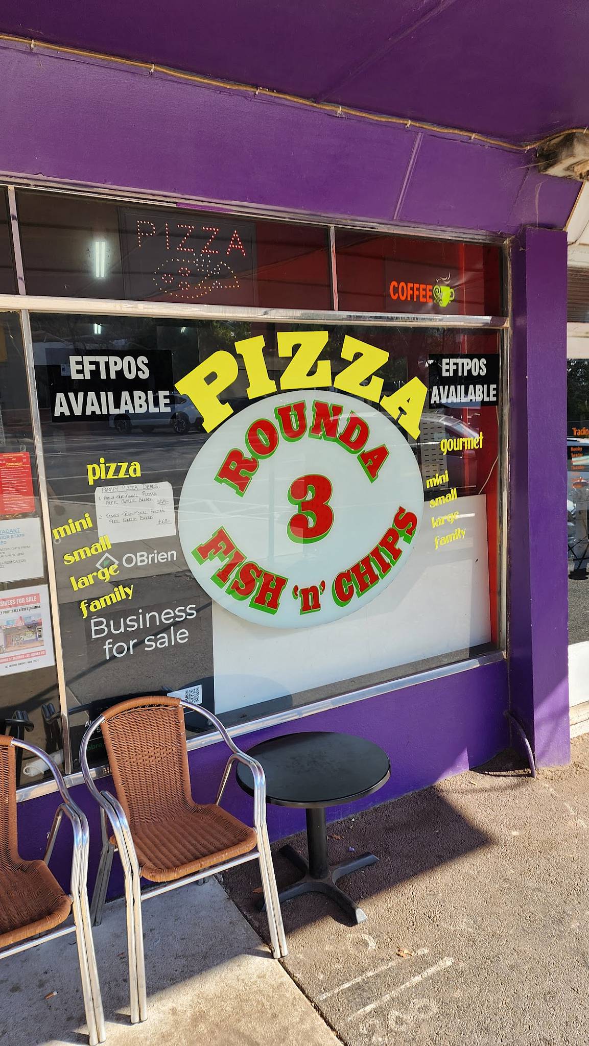Menu at Rounda 3 - Pizza, Fish and Chips pizzeria, Alexandra