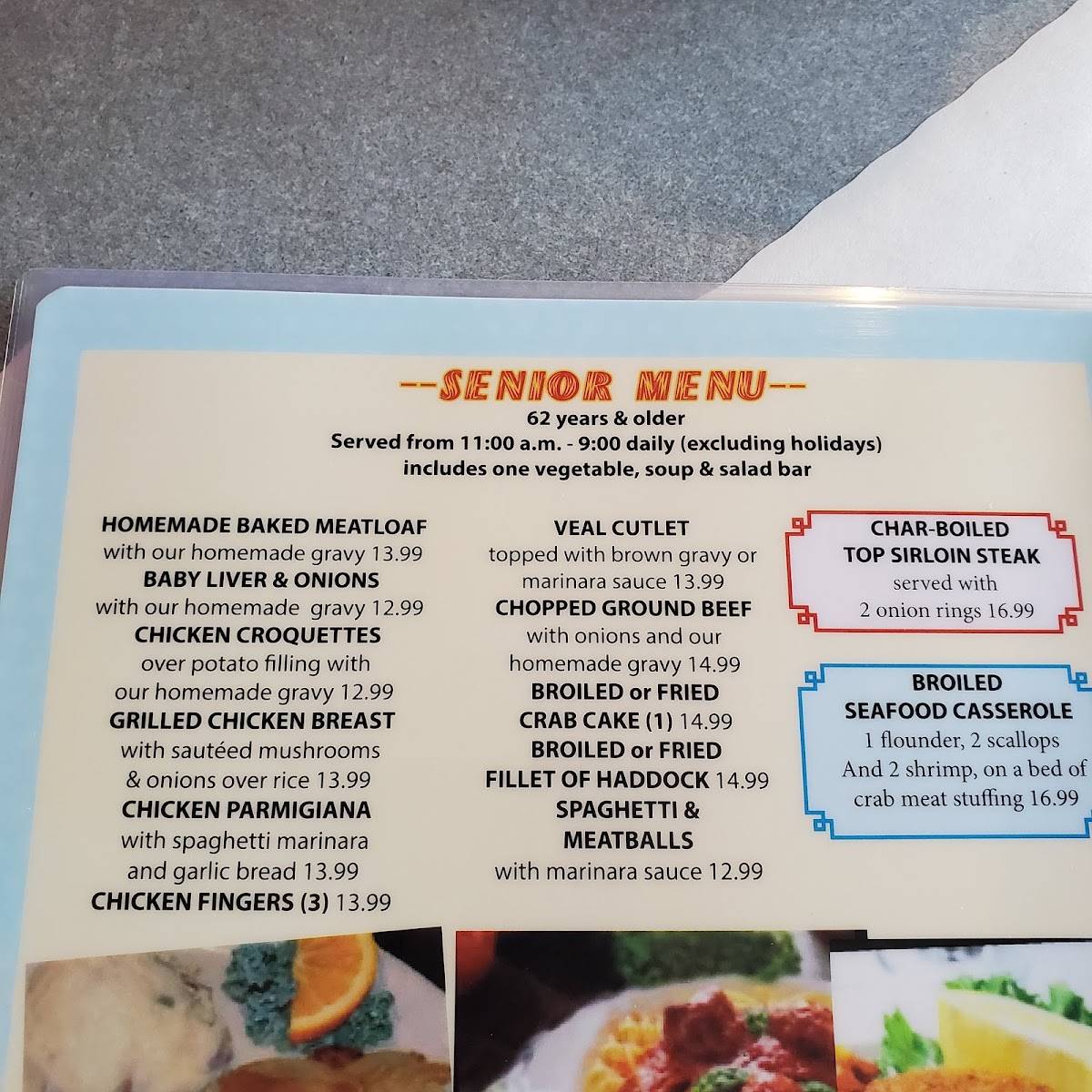Menu at Route 61 Diner restaurant, Reading