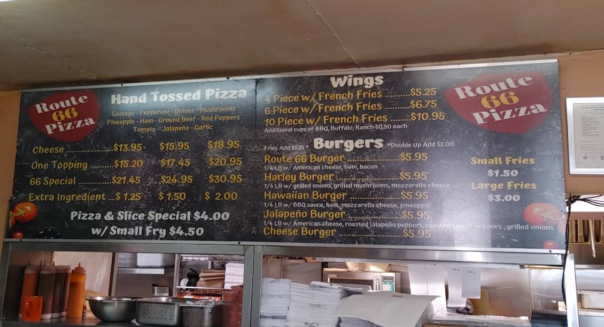 Menu at Route 66 Pizza pizzeria, Chicago, S Indianapolis Ave