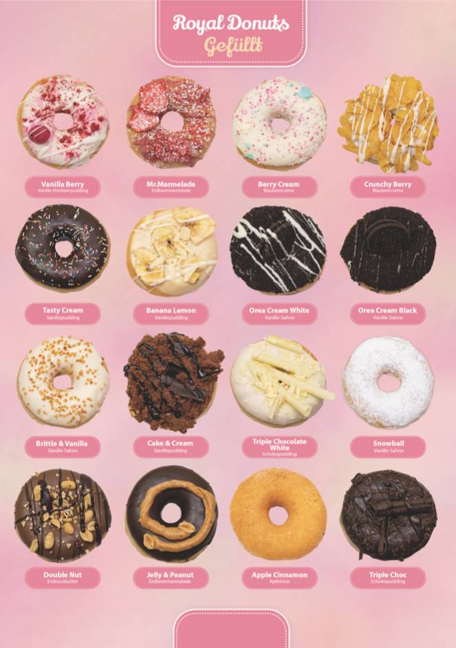 Speisekarte von Royal Donuts Zwickau restaurant, Zwickau