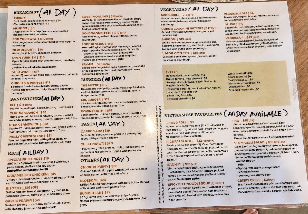 Menu at YONE Kitchen restaurant, Southport