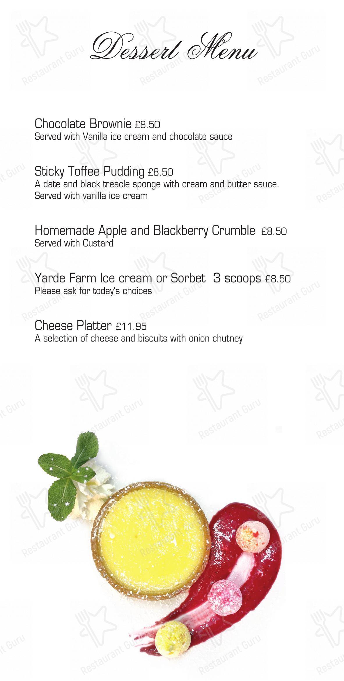 Menu at Rubbing House pub & bar, Epsom