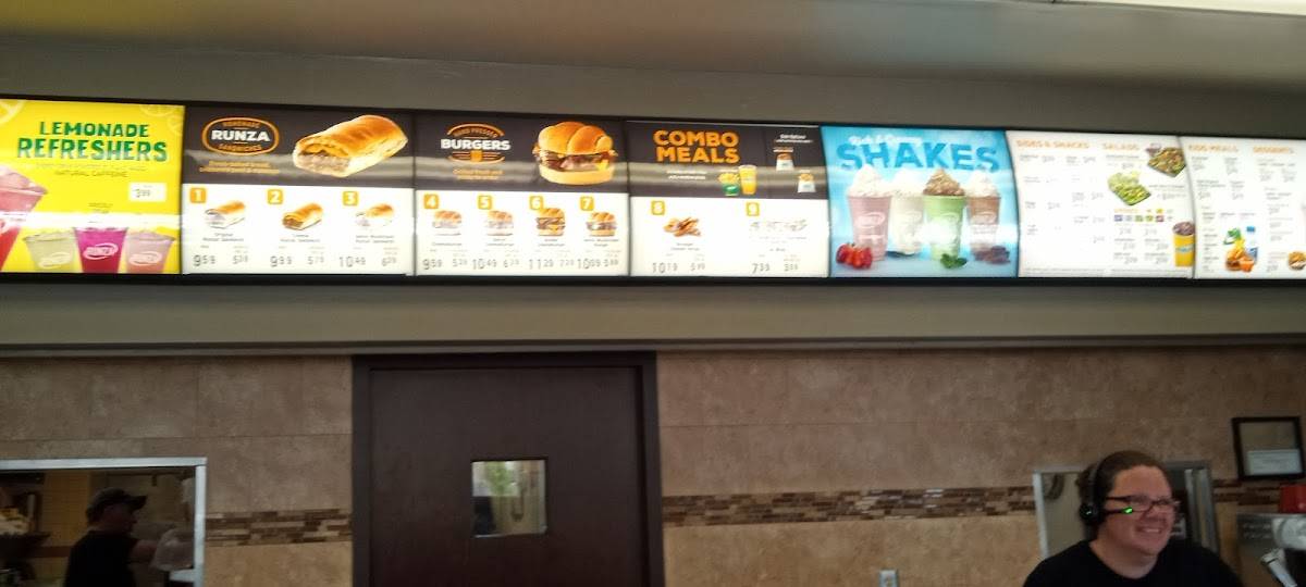 Menu at Runza Restaurant, Fremont, E 23rd St