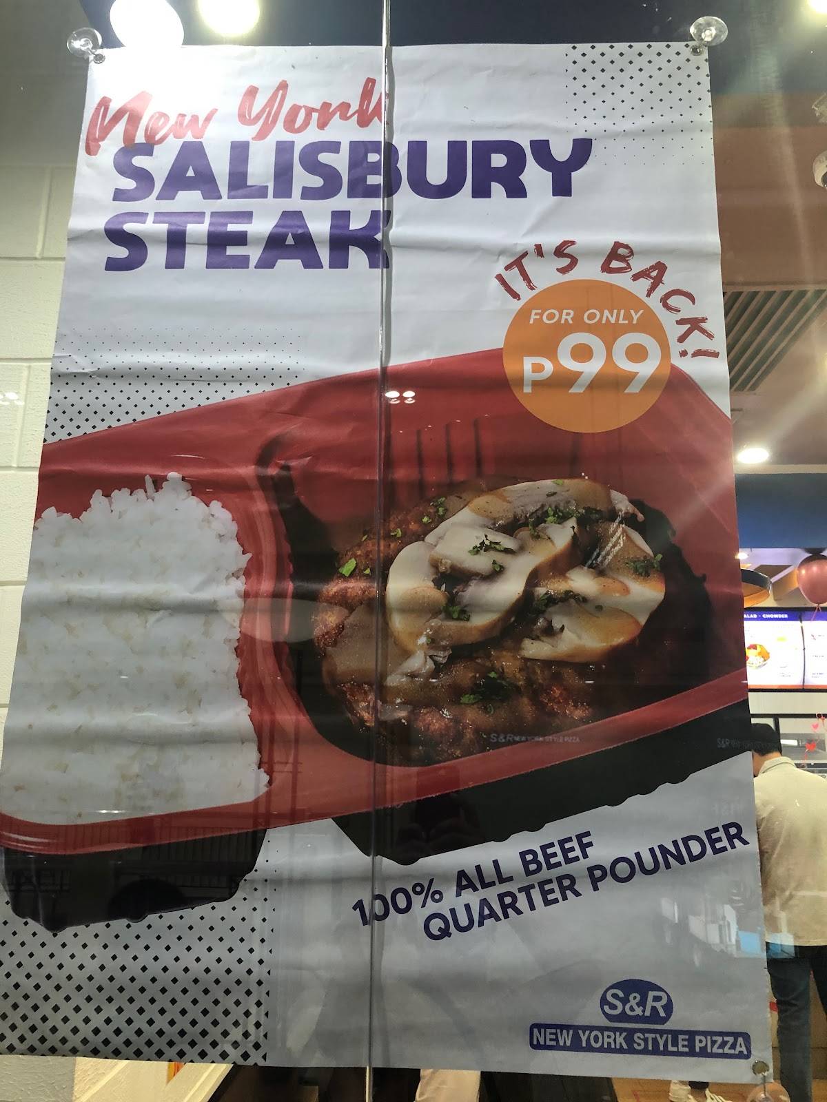 Menu at S&R New York Style Pizza restaurant, Cagayan de Oro