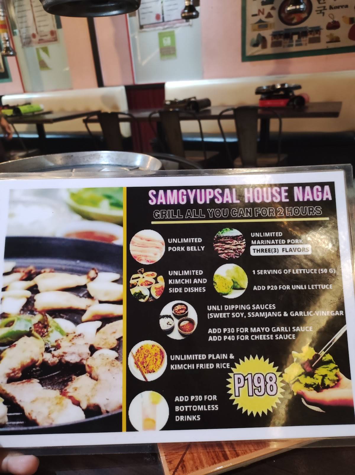 Menu at SAMGYUPSAL House NAGA restaurant, Naga