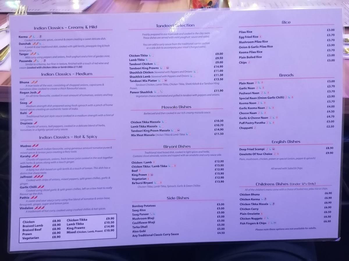 Menu at Ba'bursi restaurant, St Helens