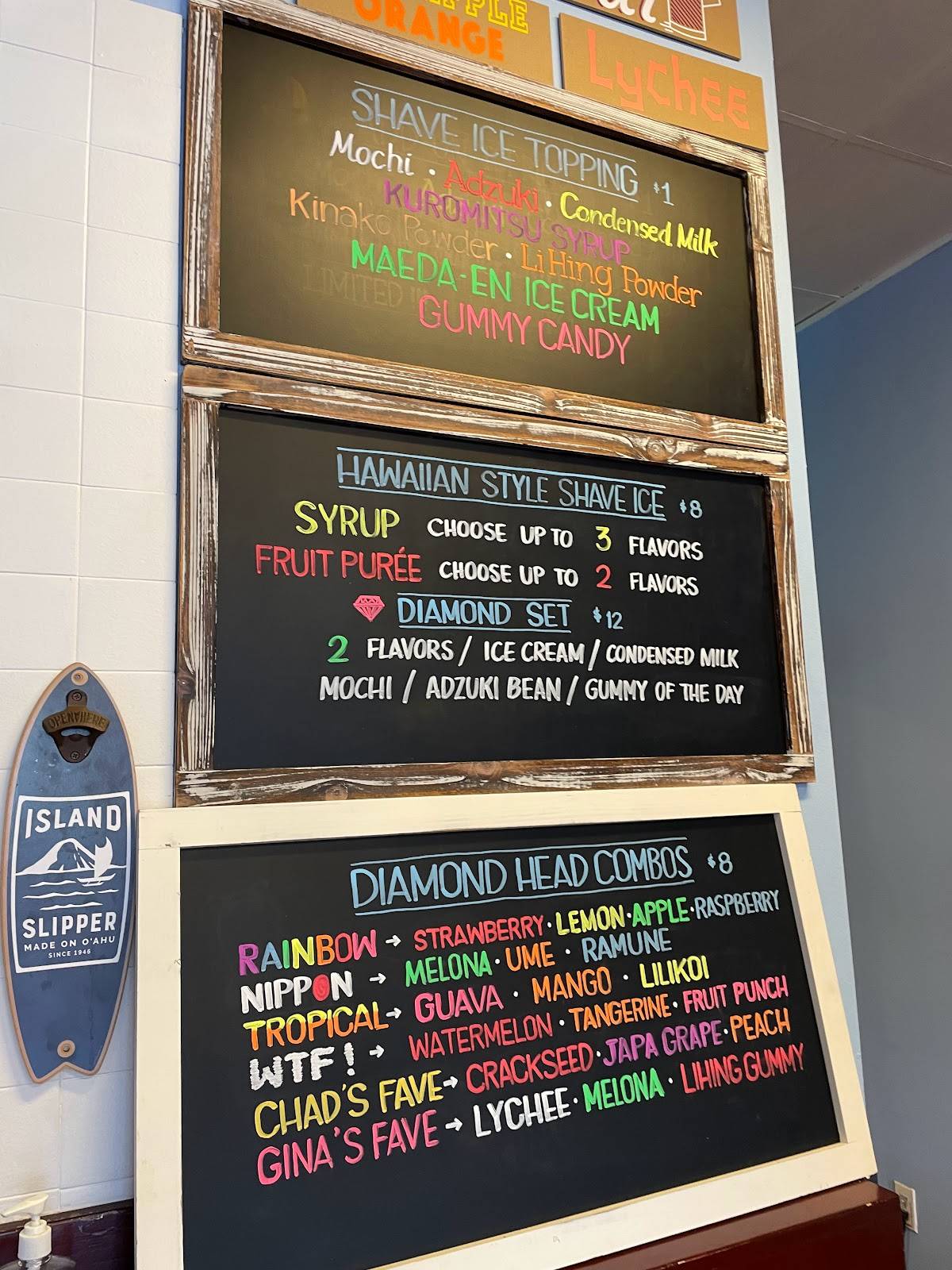 Menu at Diamond Head General Store restaurant, San Bruno