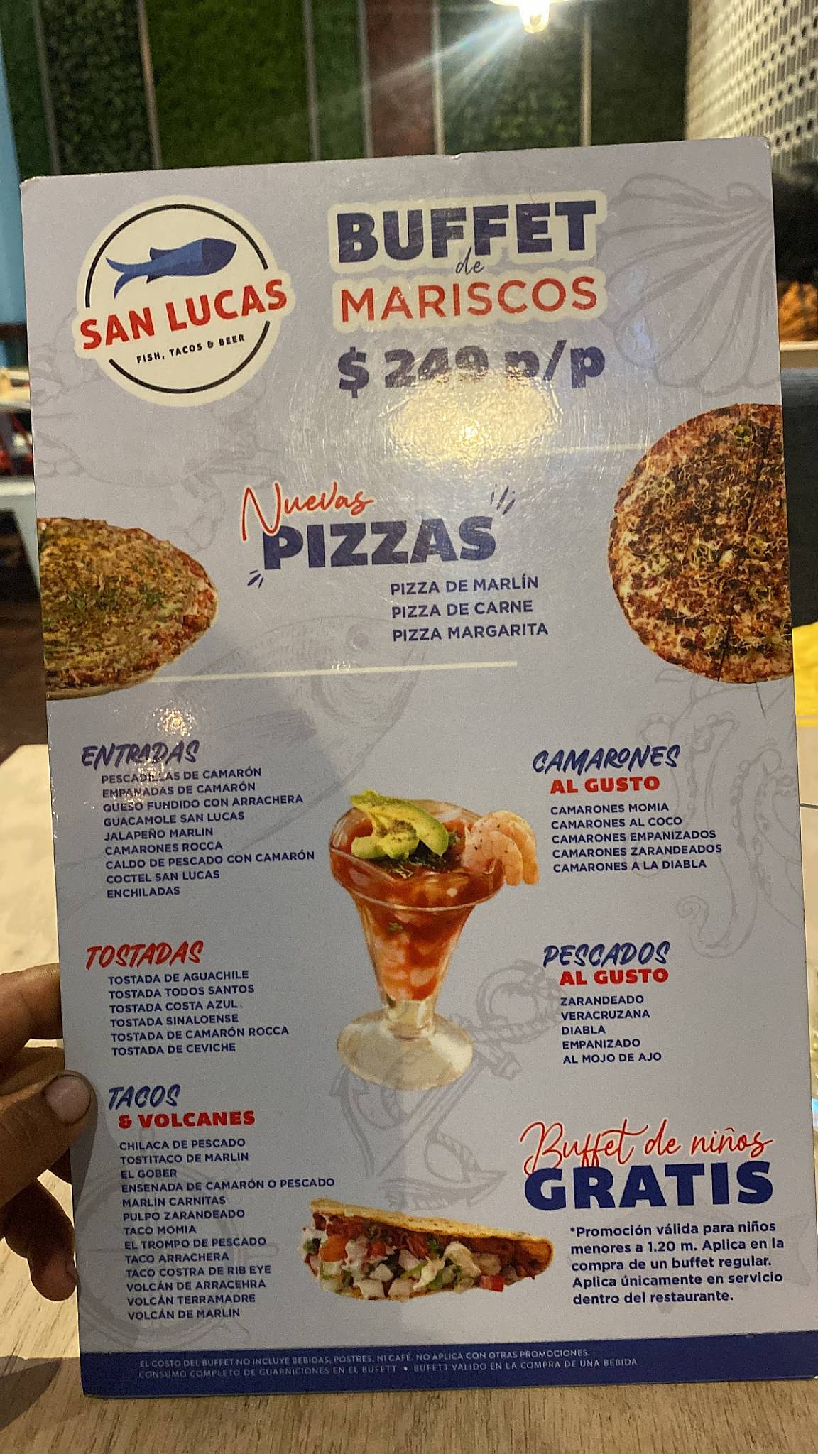Carta del restaurante SAN LUCAS (Uptown Juriquilla), Santiago del Querétaro