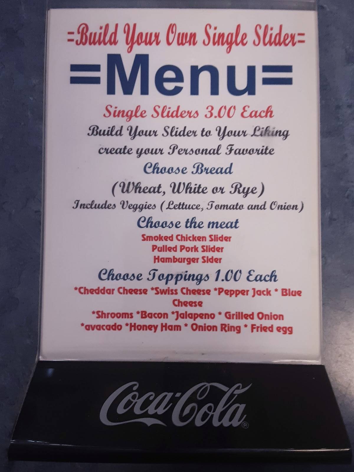Menu at Sandi's Diner fast food, Corpus Christi, S Staples St