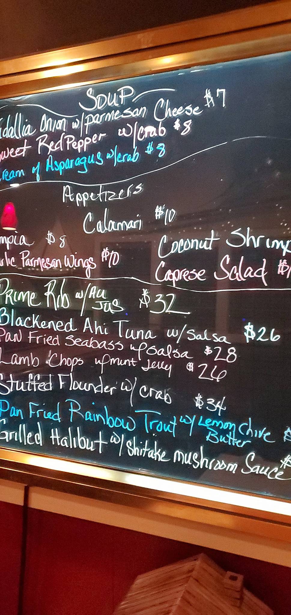 Menu at Sandpiper Restaurant, White Stone