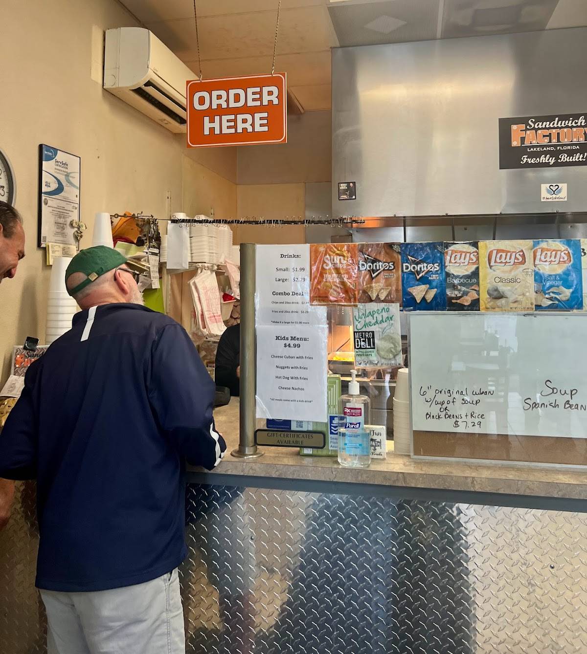 Menu at Sandwich Factory restaurant, Lakeland