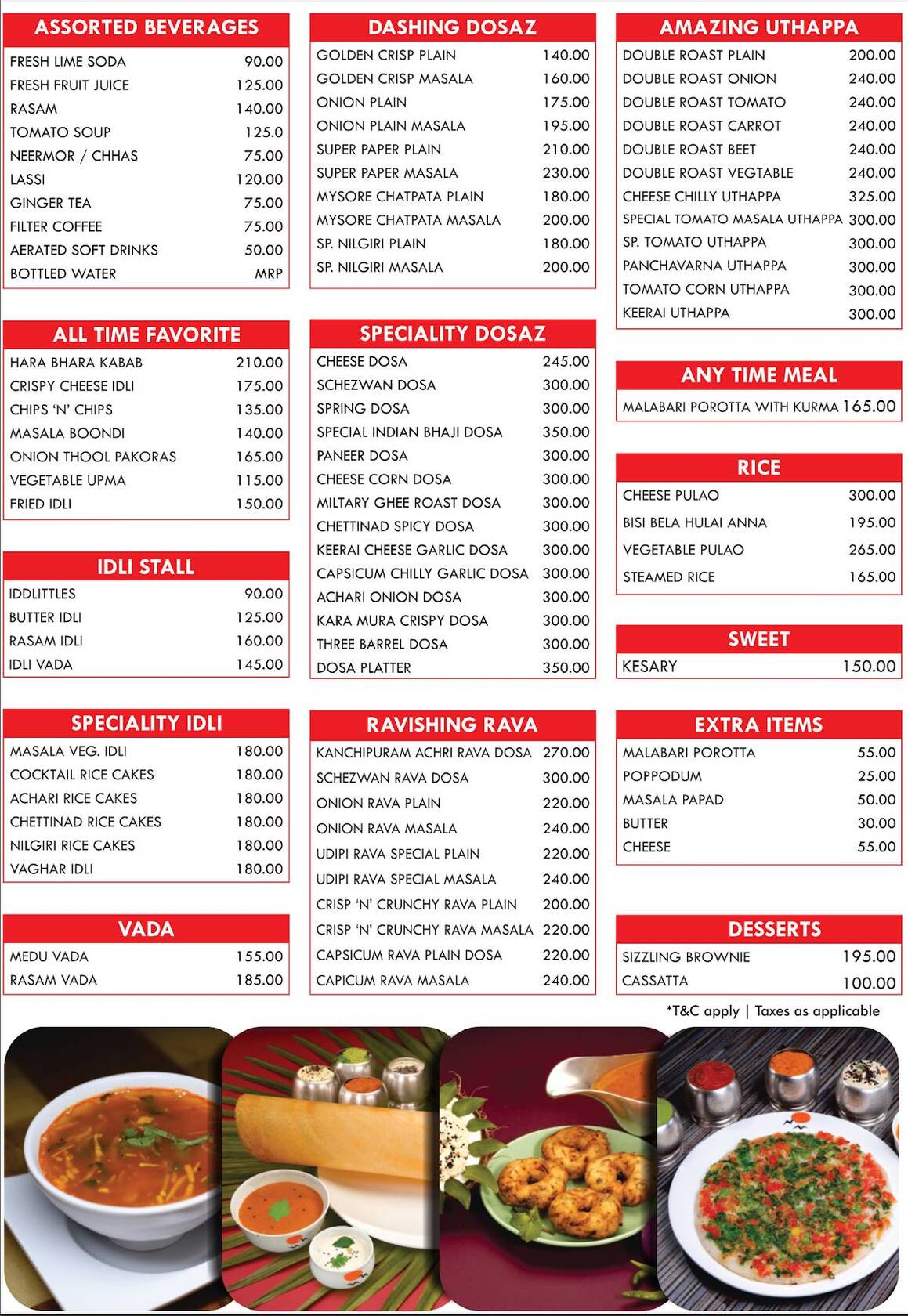 Menu at Sankalp-Taste of South, Dehradun