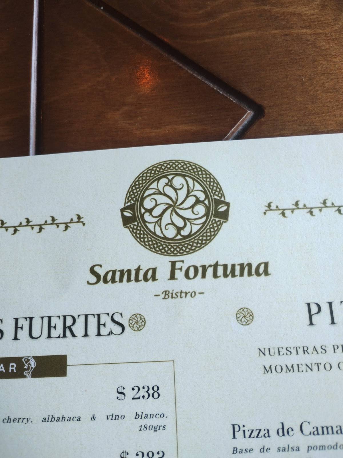 Menu at Santa Fortuna - Bistro pizzeria, Santiago de Querétaro, Blvd ...