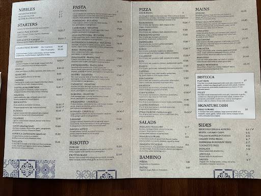 Menu at Santi’s Southern Italian Bar & Kitchen, Hull, 13a Wilson St