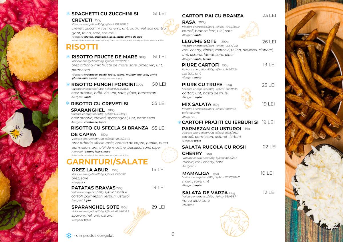 Menu at Sara Bistro ONE Cotroceni, Bucharest