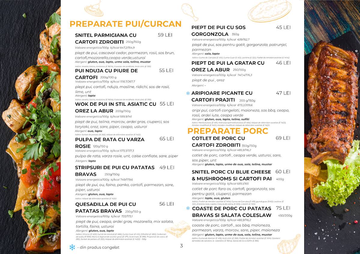 Menu at Sara Bistro ONE Cotroceni, Bucharest