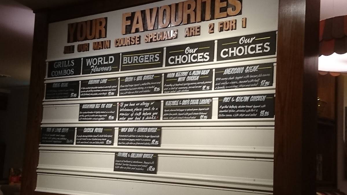Menu at Saxon Arms Witham pub & bar, Witham