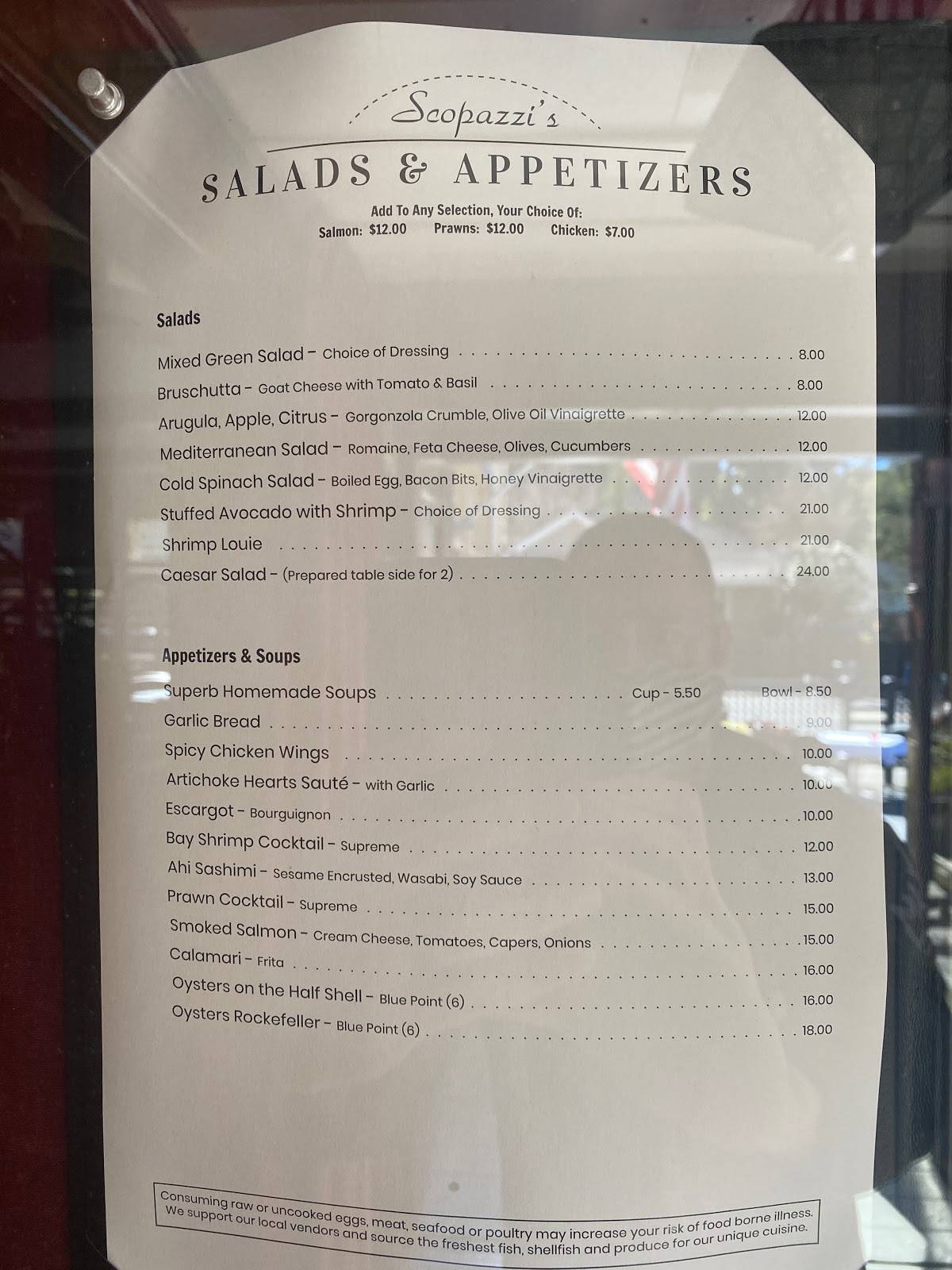 Menu at Scopazzi's Restaurant and Lounge, Boulder Creek