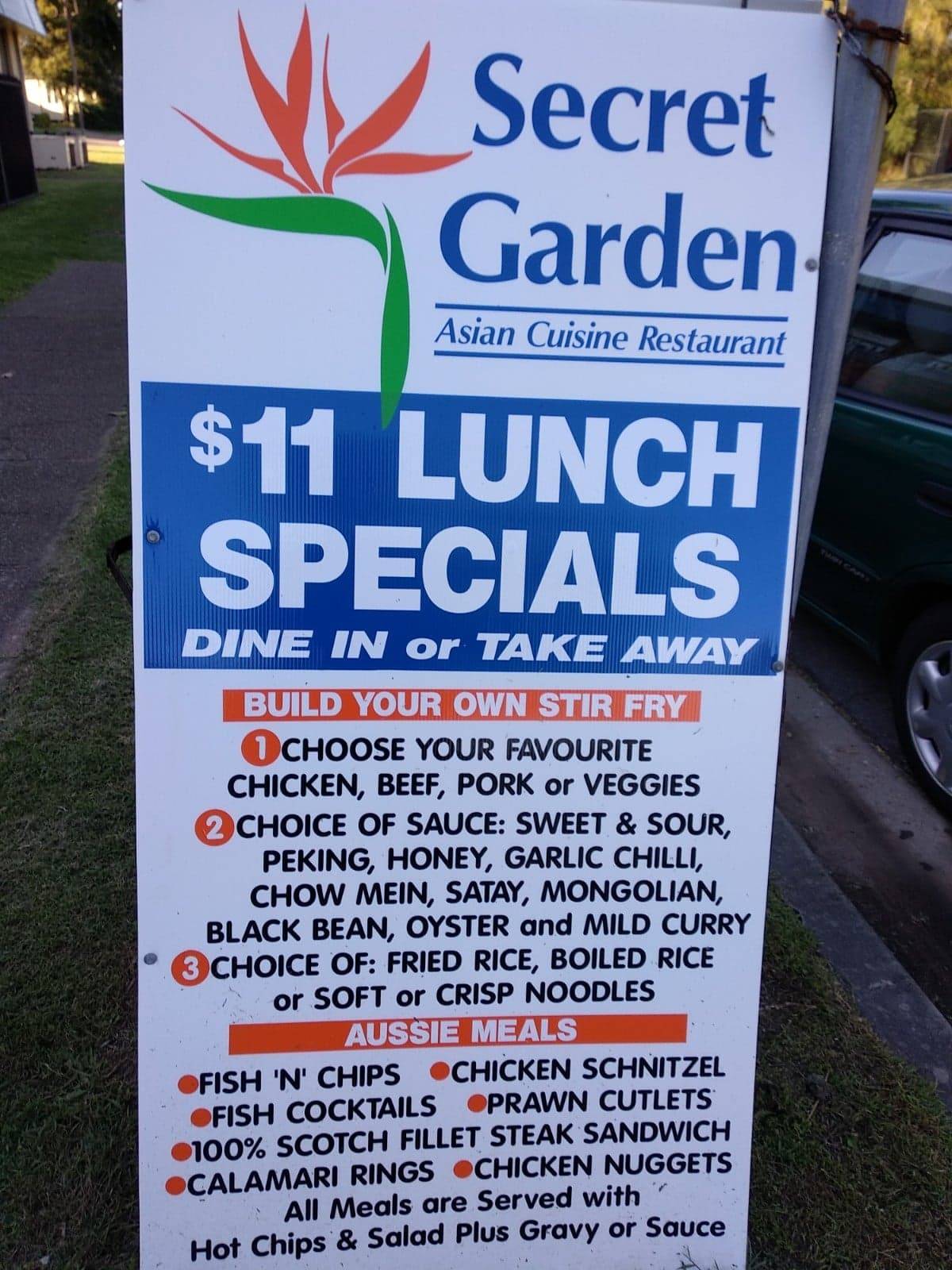 Menu at Secret Garden Asian Cuisine Restaurant, Adamstown