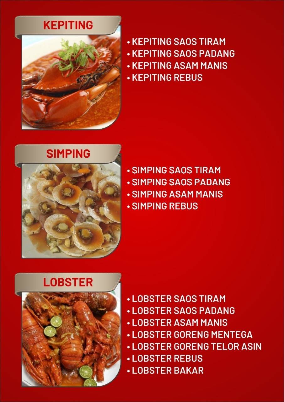 Menu at Sentral Kuliner, Minasari Fresh Seafood restaurant, Pangandaran
