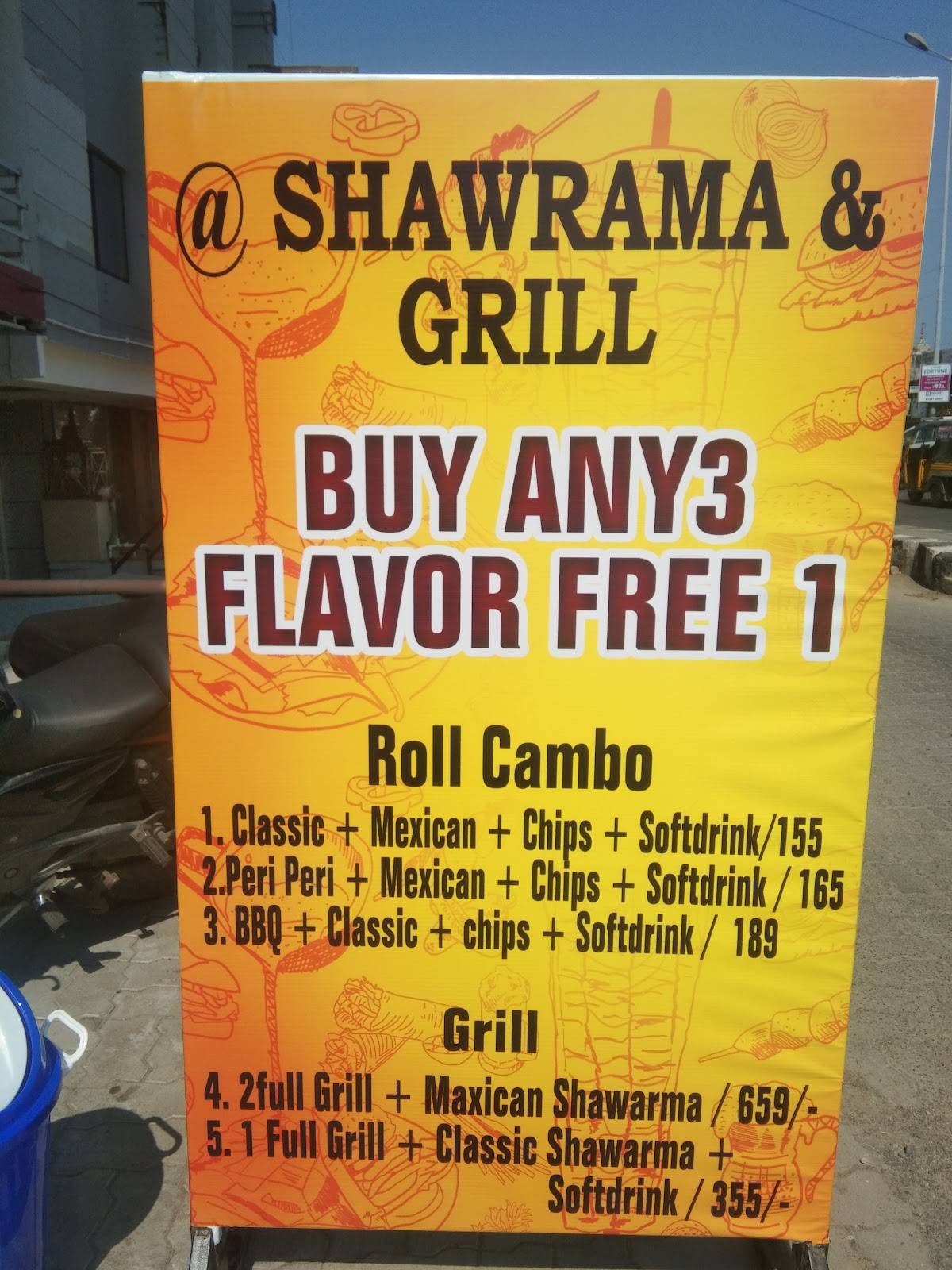 Menu at Shariya's Biryani, Chennai