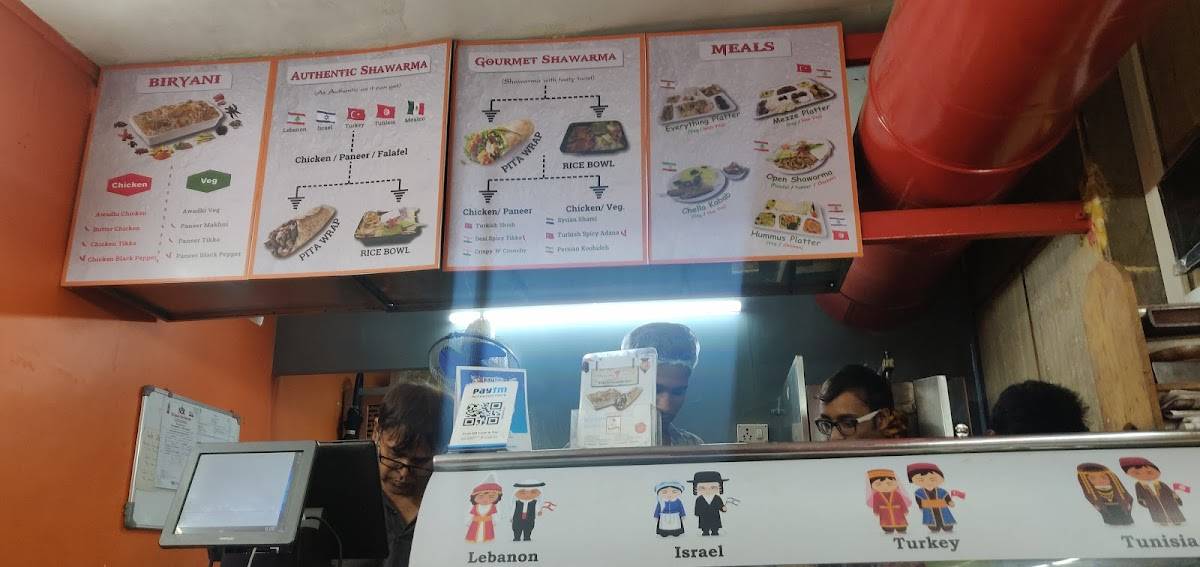 Menu at Shawarma factory, Mumbai, A10