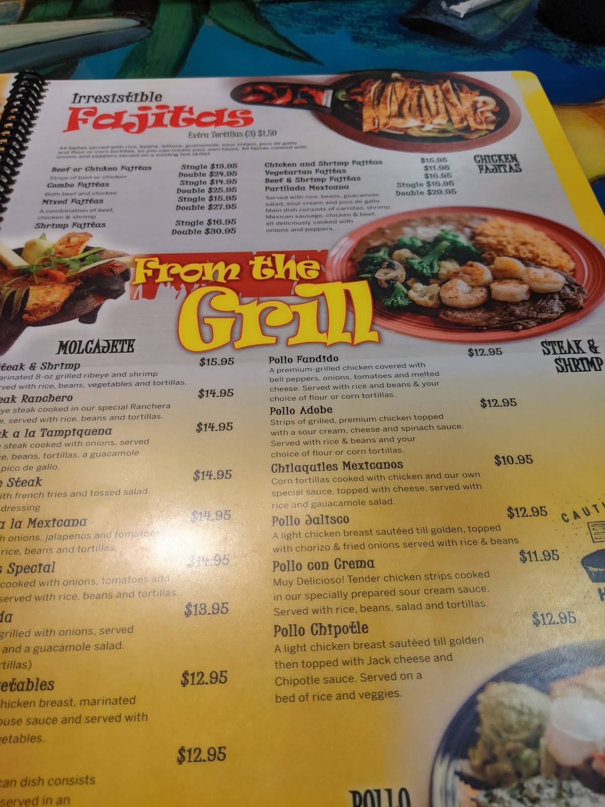 Menu at Si Señor Mexican Bar & Grill, Arnold