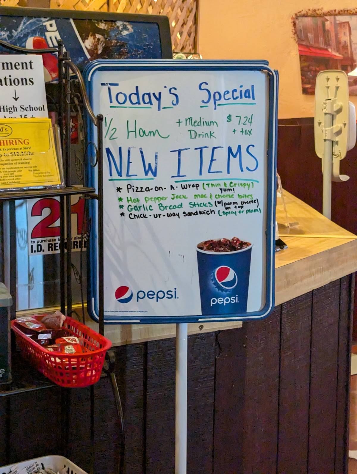 Menu at Sid's Super Submarines, Pizza & 6-Pack pizzeria, Clearfield