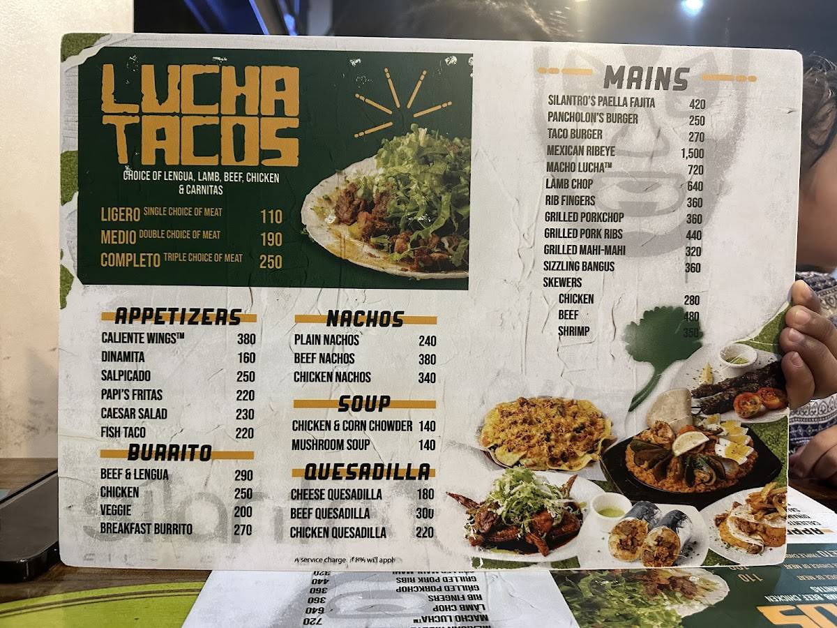 Menu at Silantro Fil-Mex Cantina (Eastwood branch) restaurant, Quezon ...