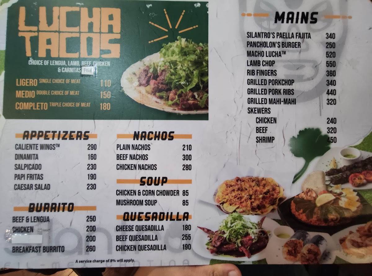 Menu at Silantro Fil-Mex Cantina (Eastwood branch) restaurant, Quezon ...