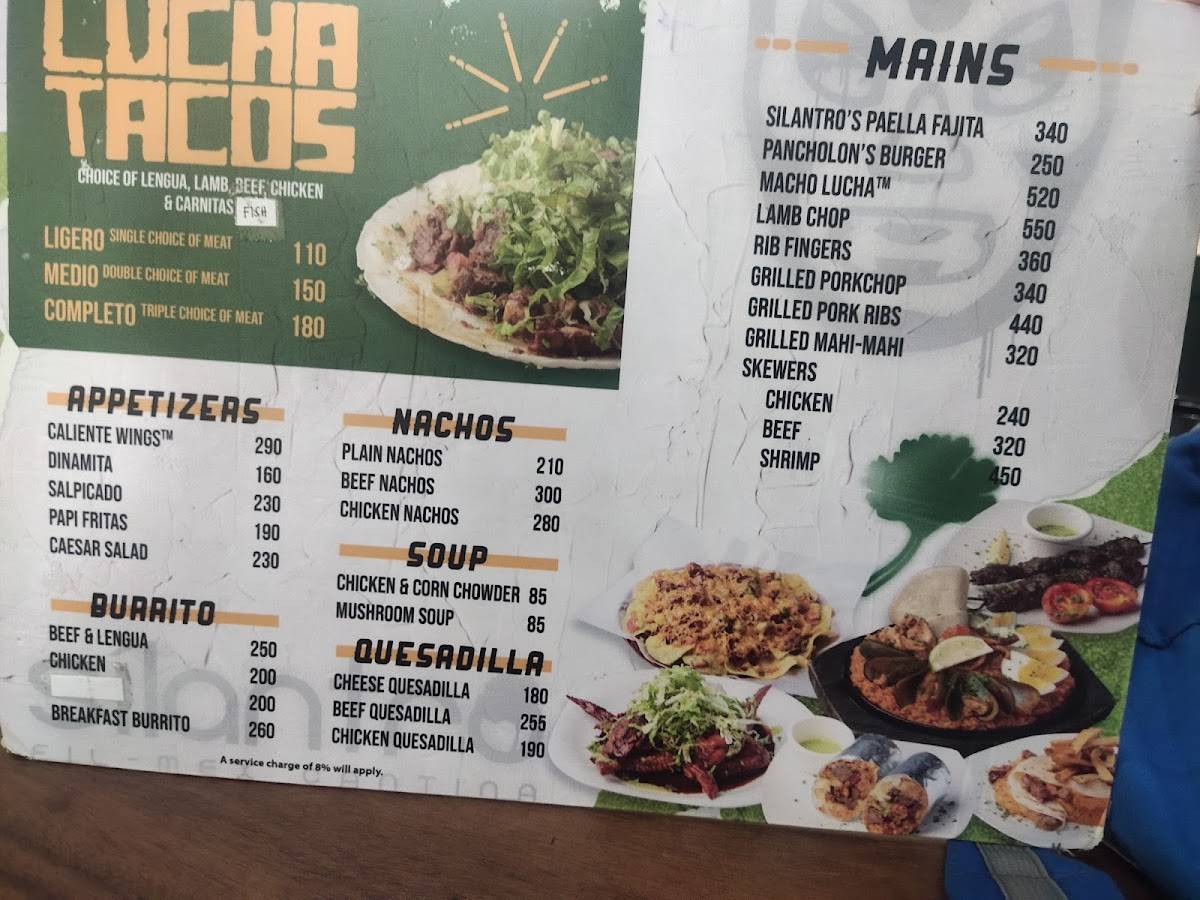 Menu at Silantro Fil-Mex Cantina (Eastwood branch) restaurant, Quezon ...