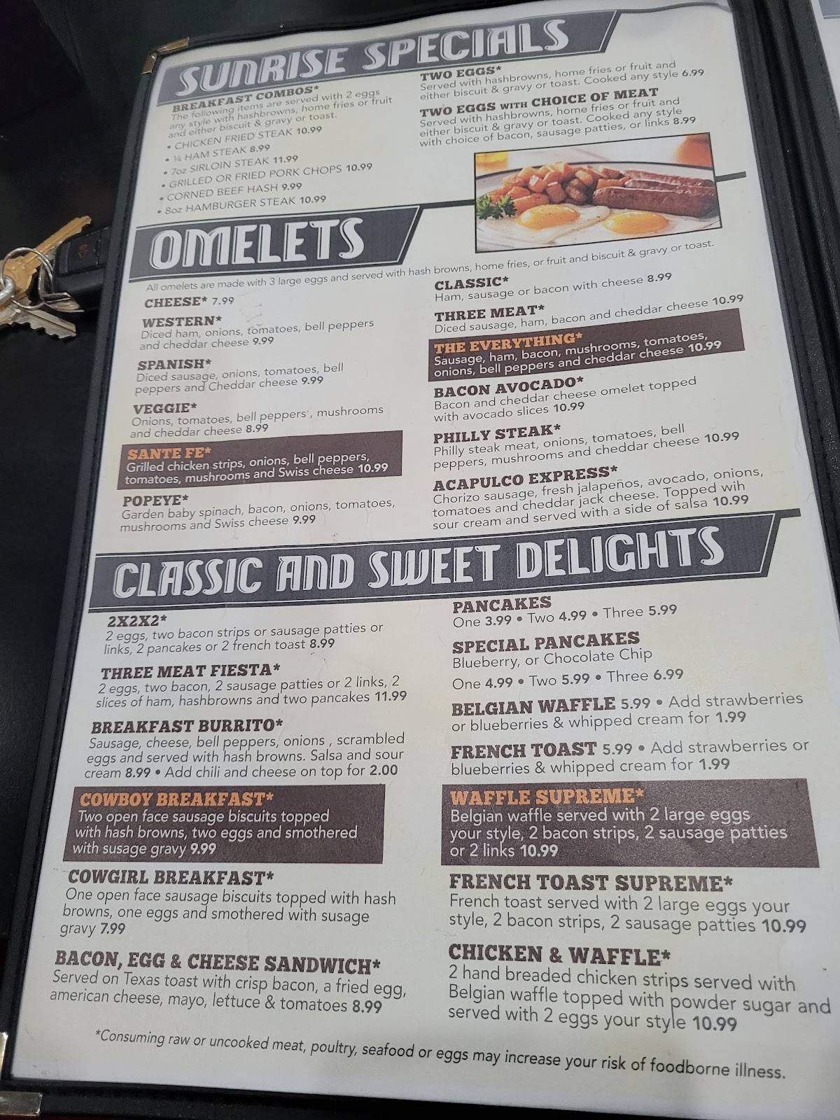 Menu at Silver Skillet Family Diner restaurant, Tulsa