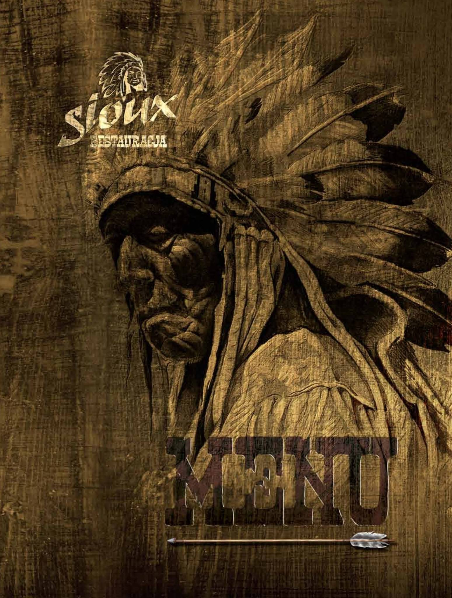 Menu at Sioux steakhouse, Kraków
