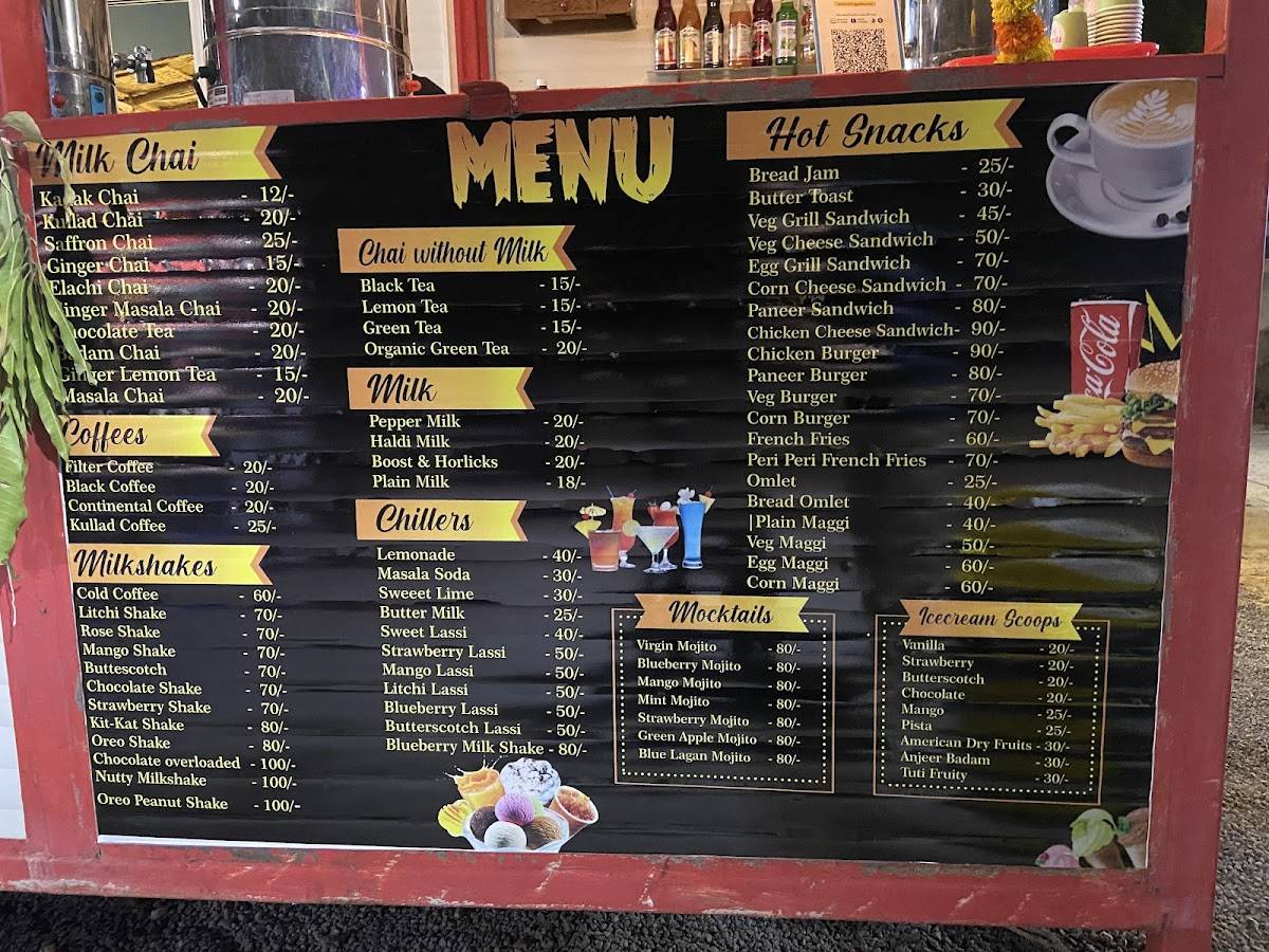 Menu at Sip N Snack - the hut cafe, Hyderabad