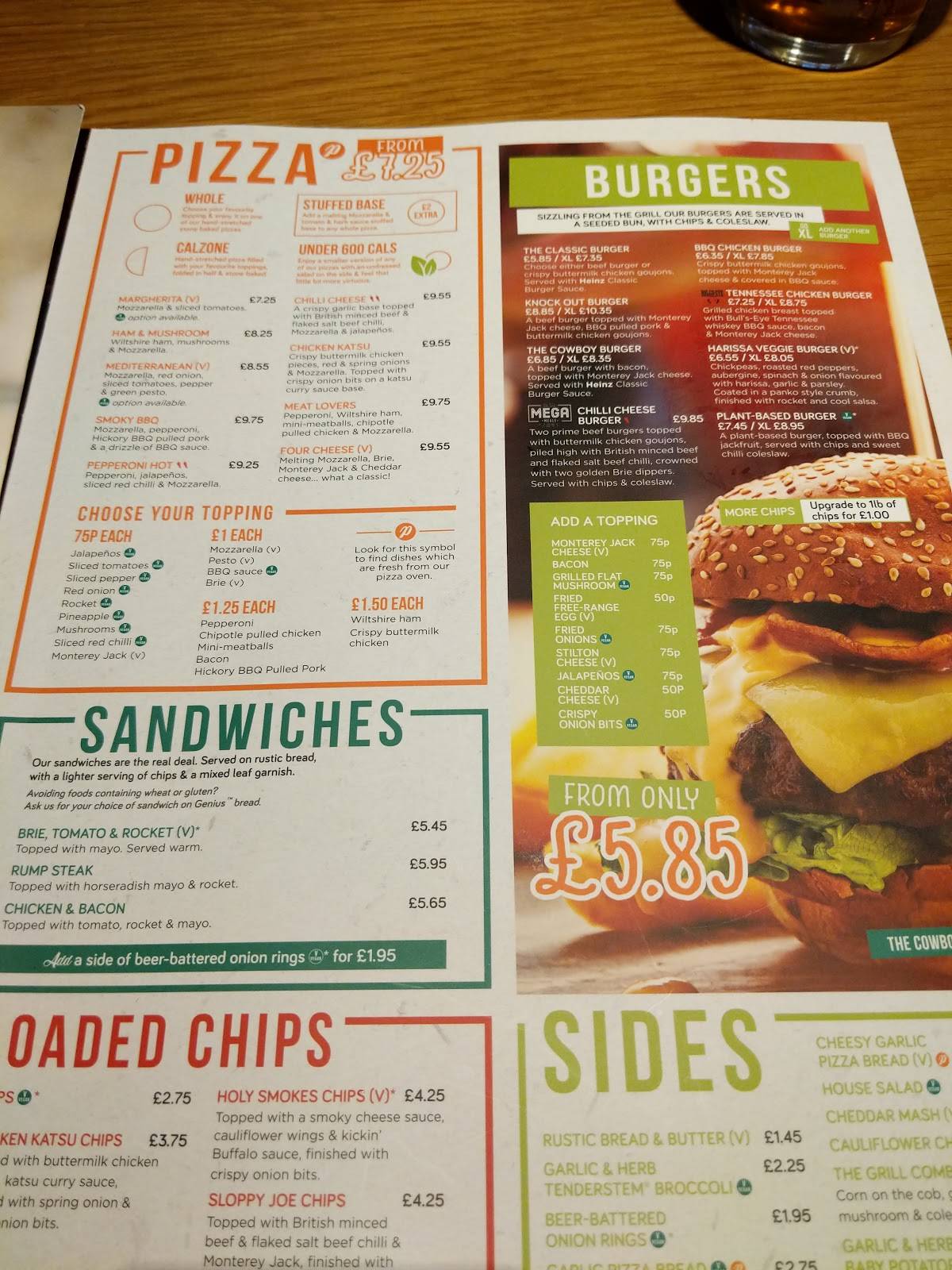 Menu at Smithfield Bell pub & bar, Welshpool