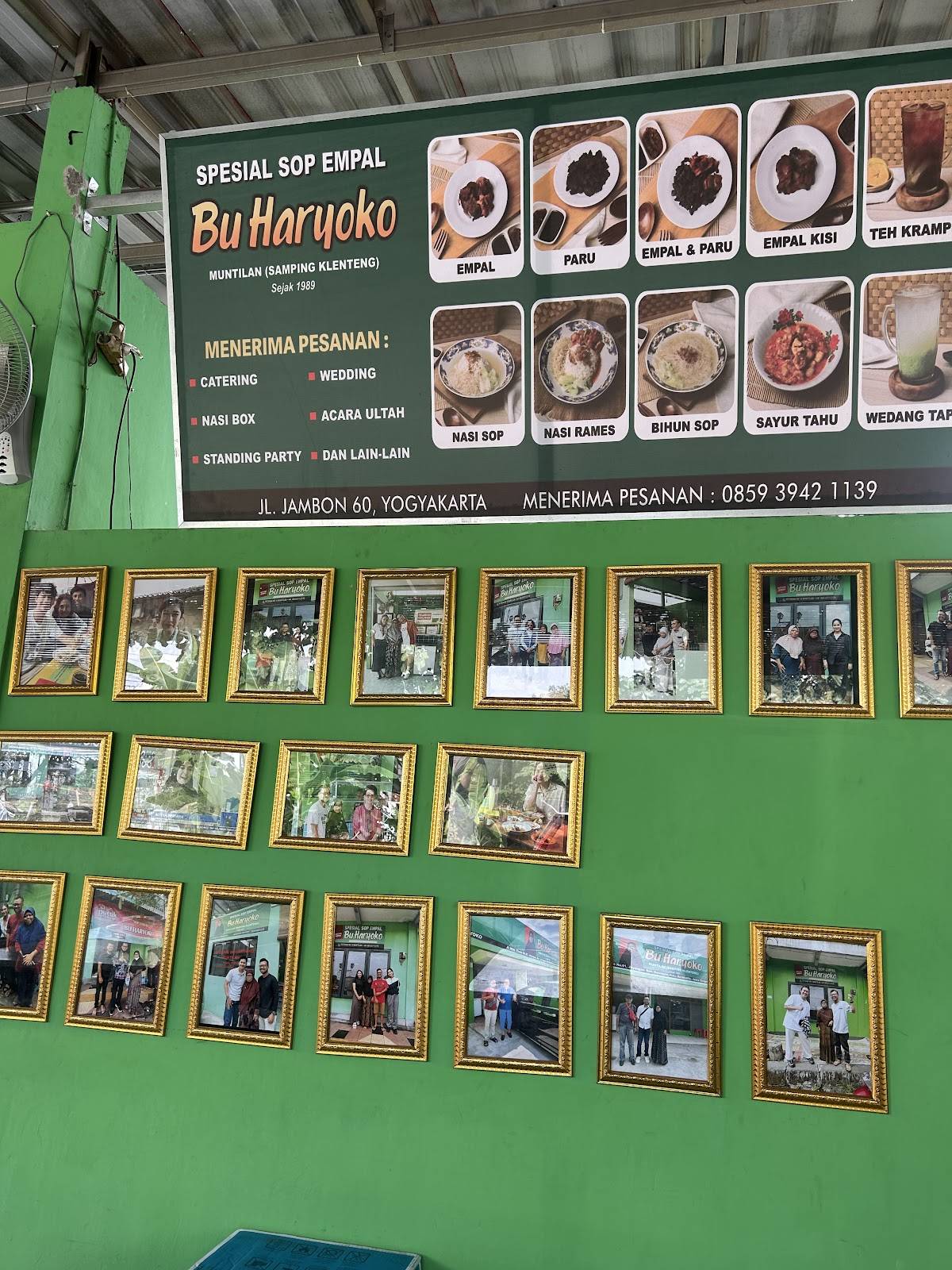 Carta del restaurante Sop Empal Bu Haryoko Muntilan cab. Jogja, Sendangadi