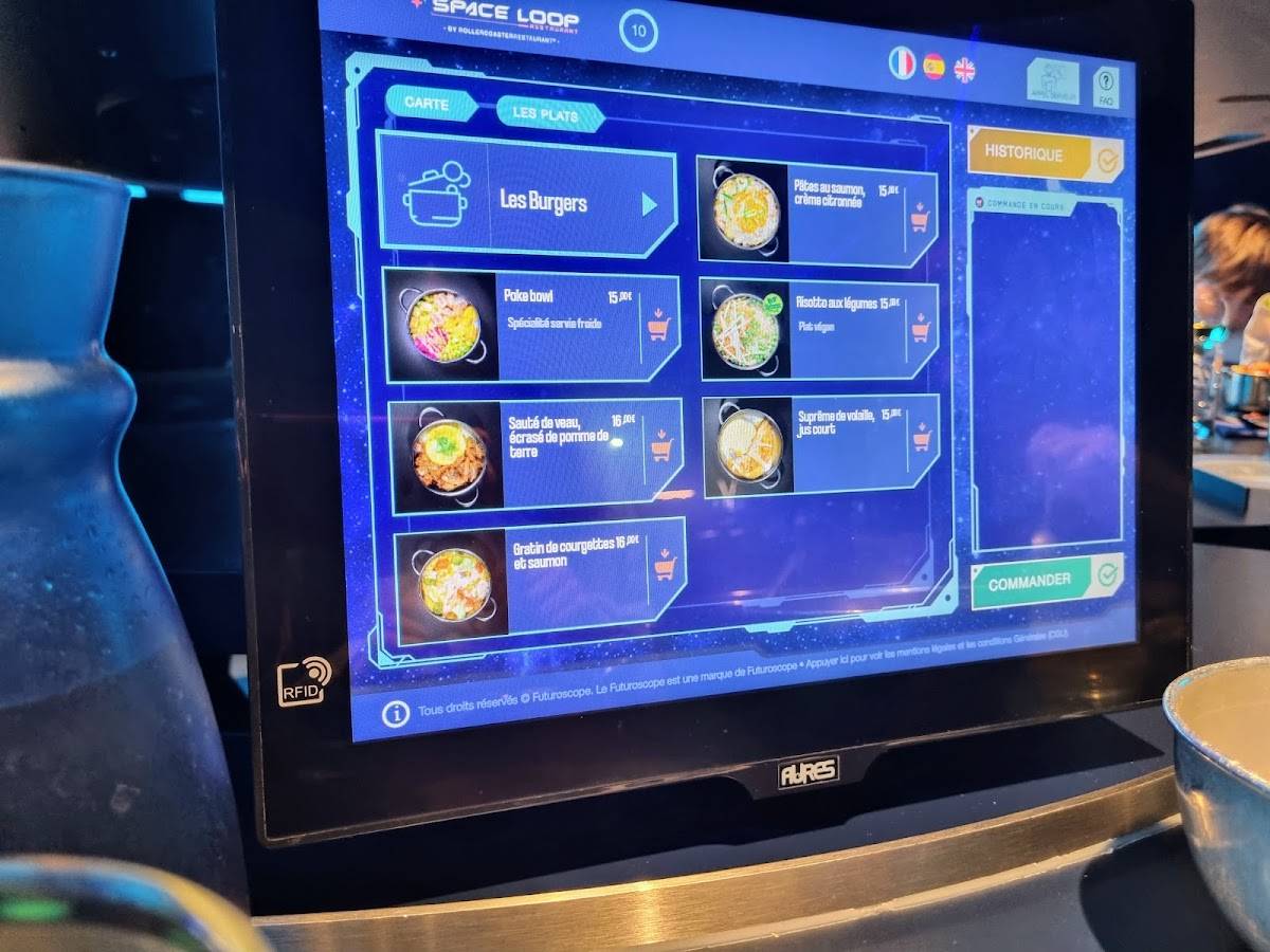 Menu au Space Loop Restaurant - Futuroscope, Chasseneuil-du-Poitou