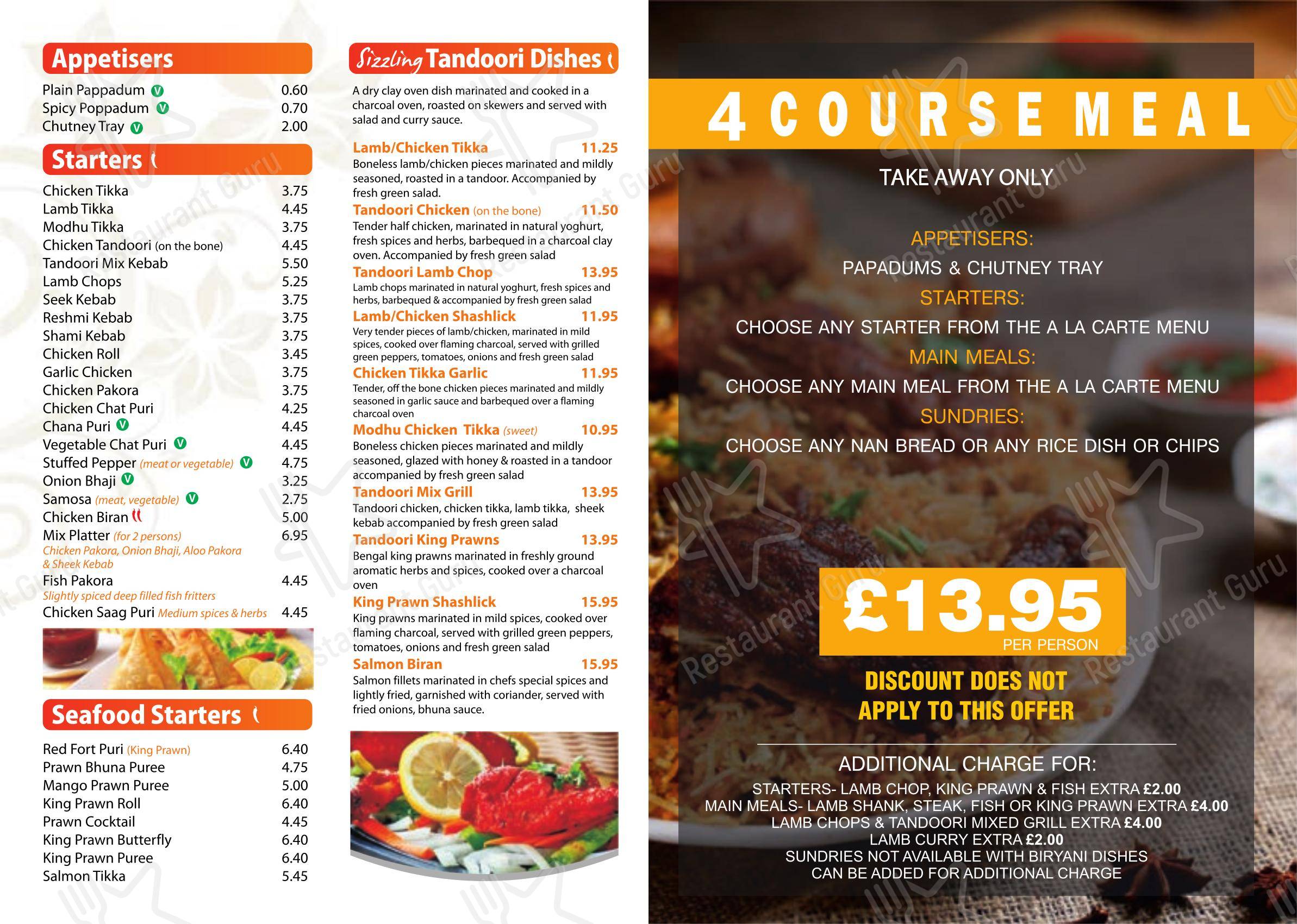 Menu at Spice of India Cuerdley restaurant, Warrington, Widnes Rd