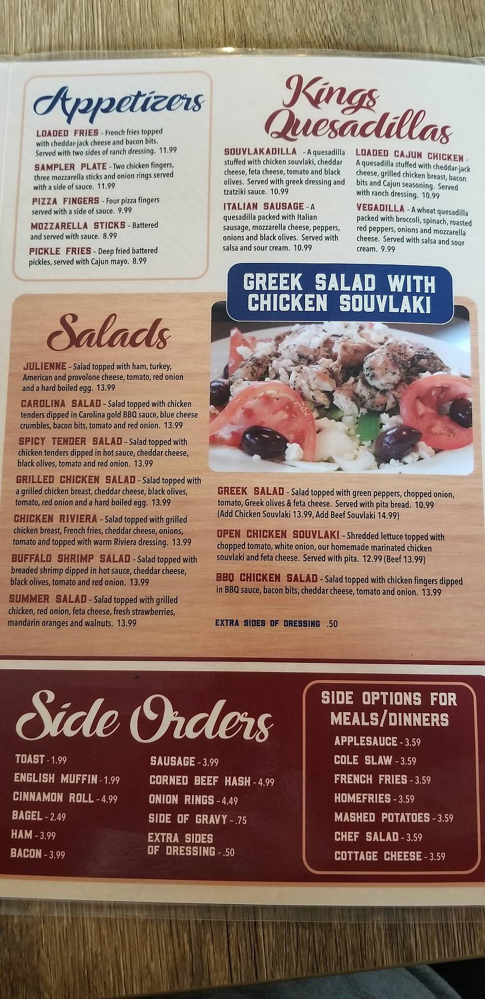 Menu at Sport Of Kings Family Restaurant, Batavia