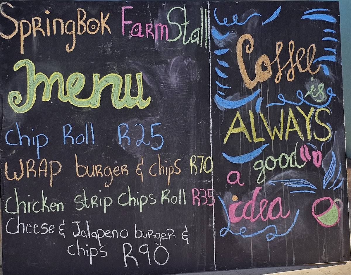 Speisekarte von Springbok Farmstall, East London