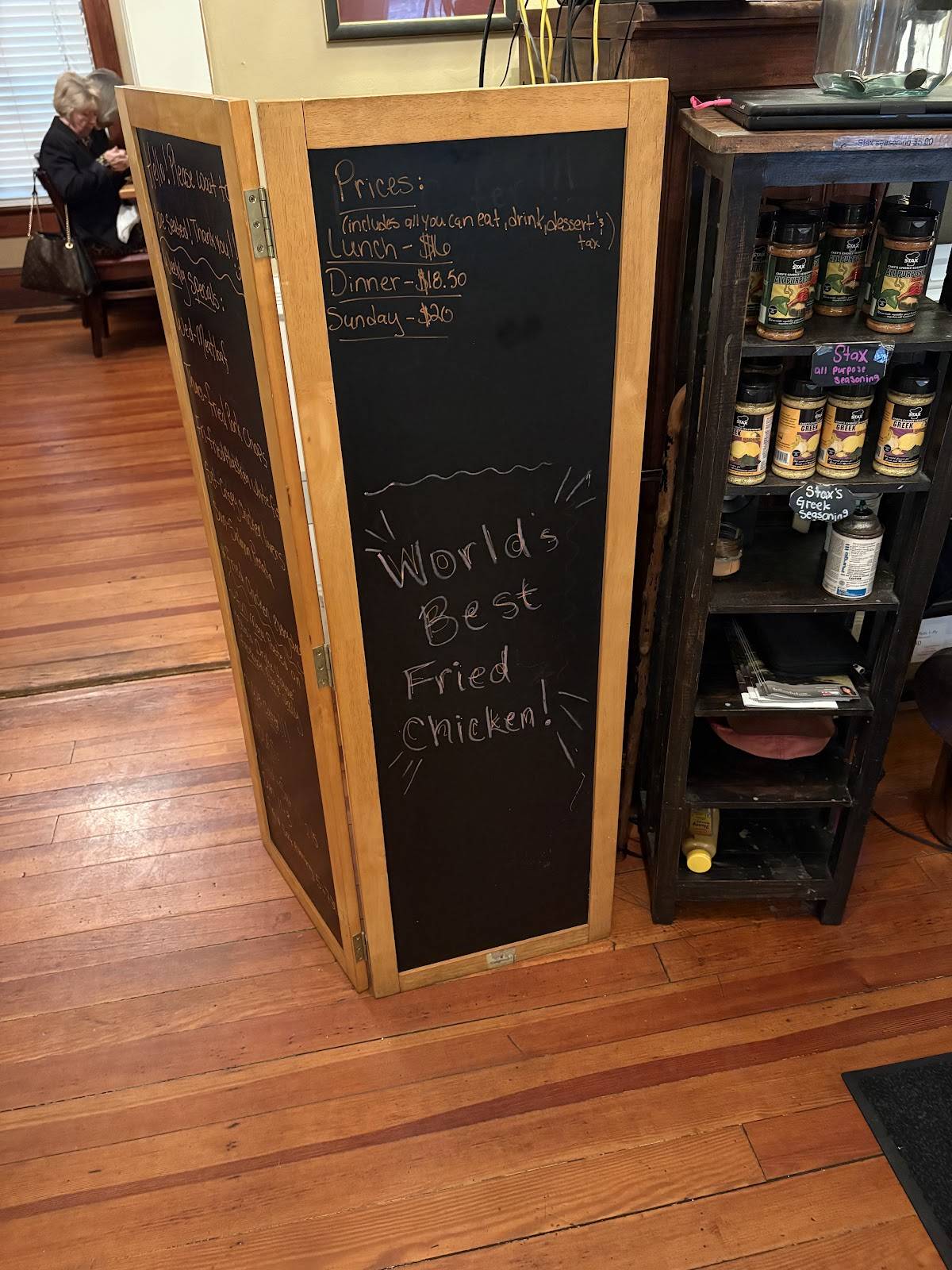 Menu at Stax's Drake House Restaurant, Landrum