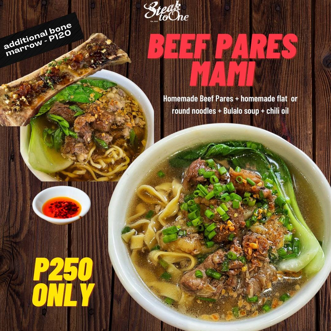 Menu at Steak To One PH steakhouse, Quezon City