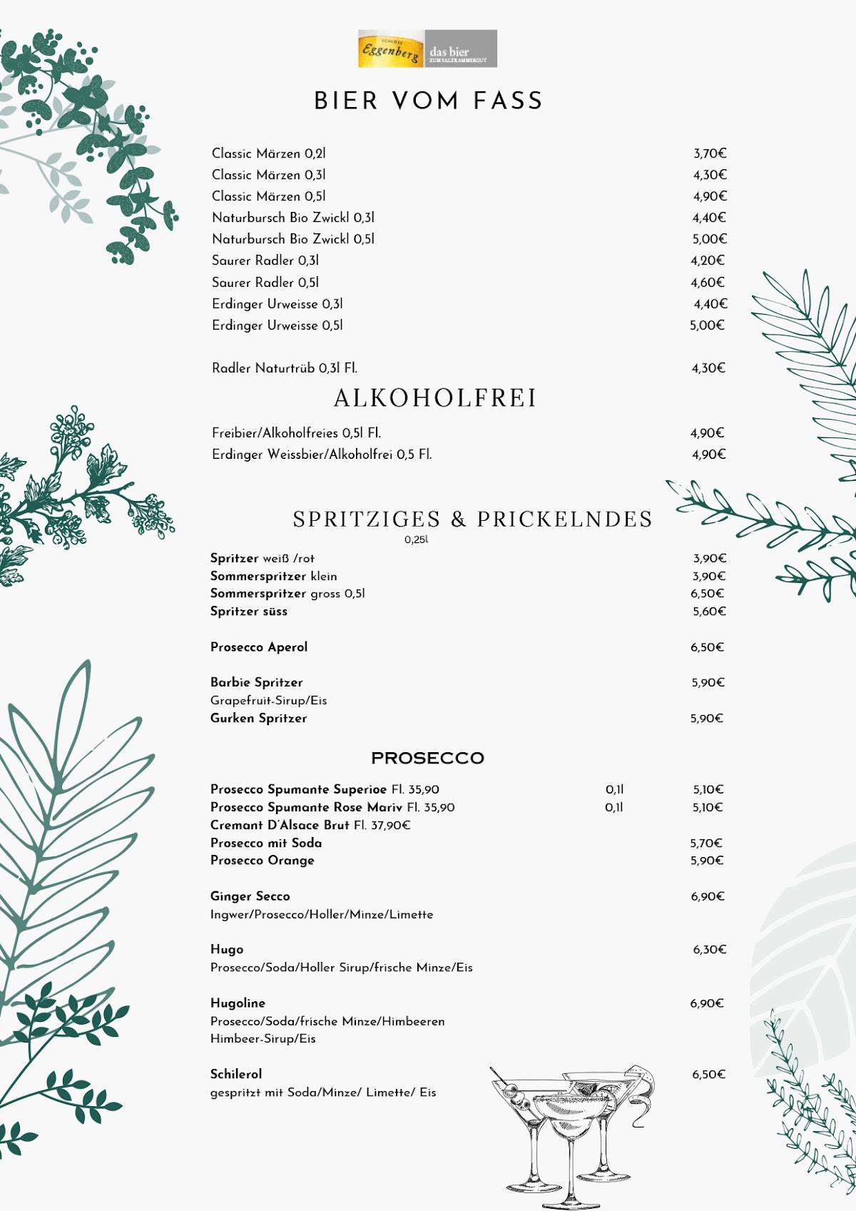 Speisekarte von Steiners Fiaker restaurant, Laakirchen