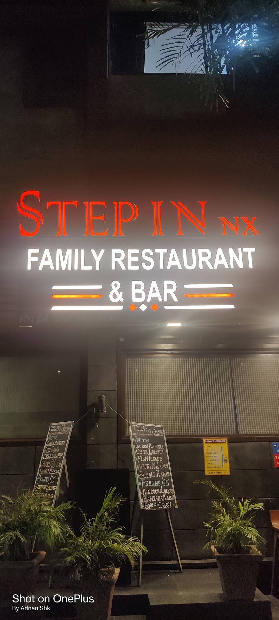 Menu at Stepin, Mumbai