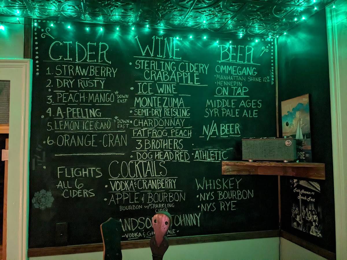 Menu at Sterling Cidery pub & bar, Fair Haven