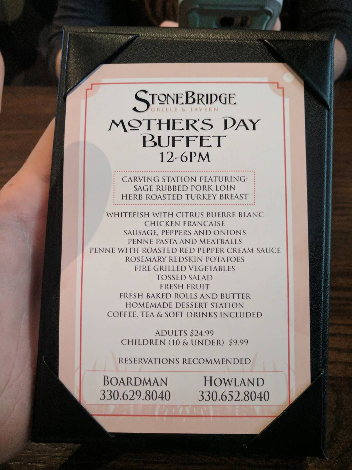 Menu at Stonebridge Grille & Tavern pub & bar, Warren