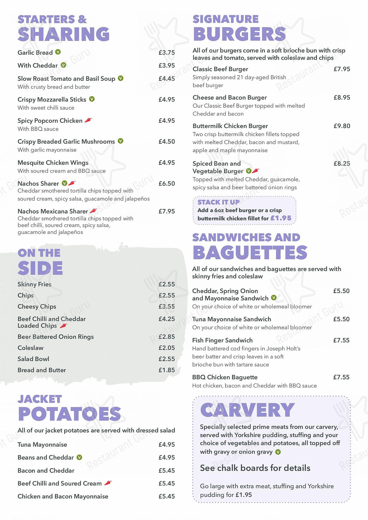 Menu at The Stonemill pub & bar, Warrington