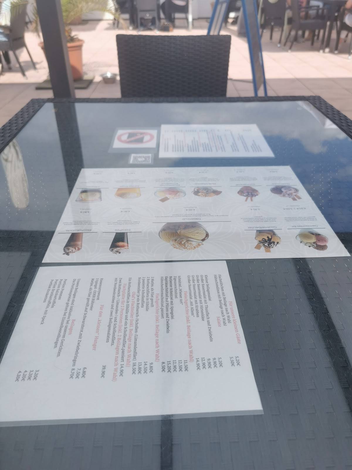 Speisekarte von Strandcafe Rondell, Butjadingen